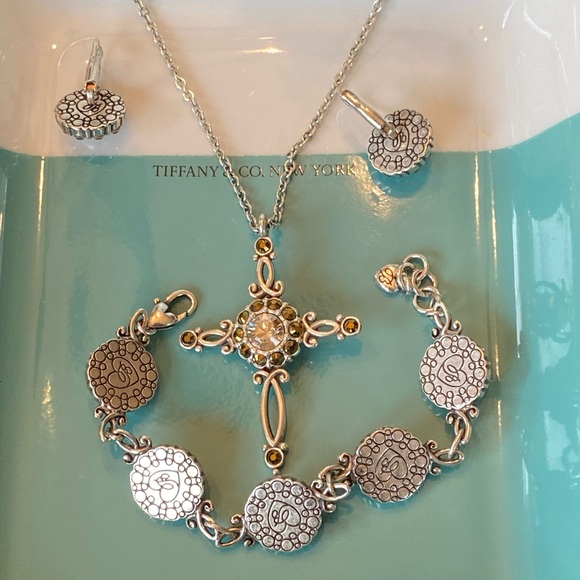 Brighton | Jewelry | Brighton Moonstruck Cross Pink Crystal Reversible ...